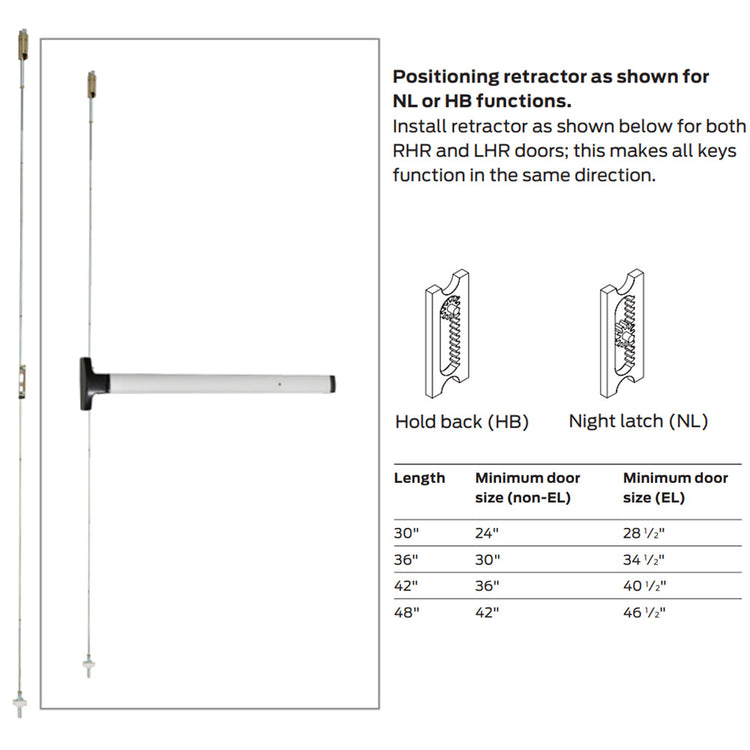 Falcon 1690 Concealed Vertical Rod Touch Bar Exit Device – US Lock Supply