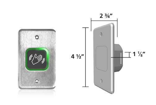 BEA 10MS41 - Stainless Steel, Touchless Actuator with Adjustable Range ...