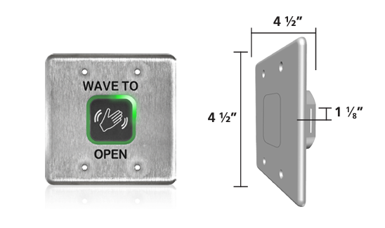 BEA 10MS41 - Stainless Steel, Touchless Actuator with Adjustable Range ...