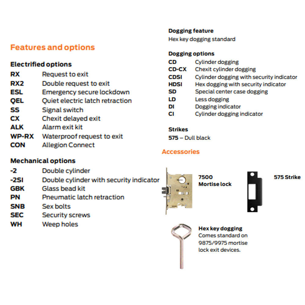 Von Duprin 9875NL/9975NL - Night Latch Mortise Lock Device – US Lock Supply