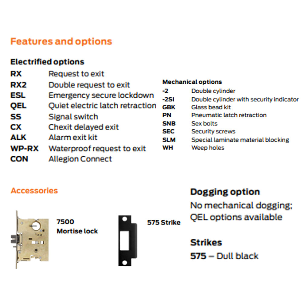 Von Duprin 9875LF/9975LF - Lever Mortise Lock Device - Fire Rated – US ...