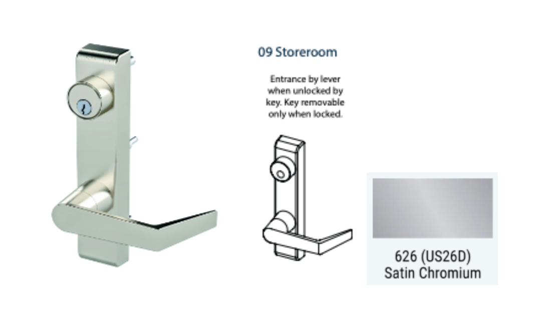 PDQ 6N-09 Storeroom w/ Lever Narrow Stile Trim – US Lock Supply