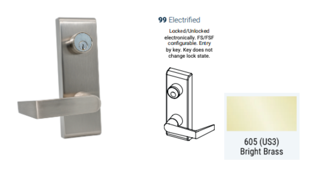 PDQ 6W - 99 Electrified Escutcheon Wide Stile Trim – US Lock Supply