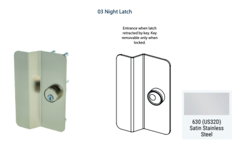 PDQ 6P - 03 Night Latch Pull Plate Exit Device Trim – US Lock Supply