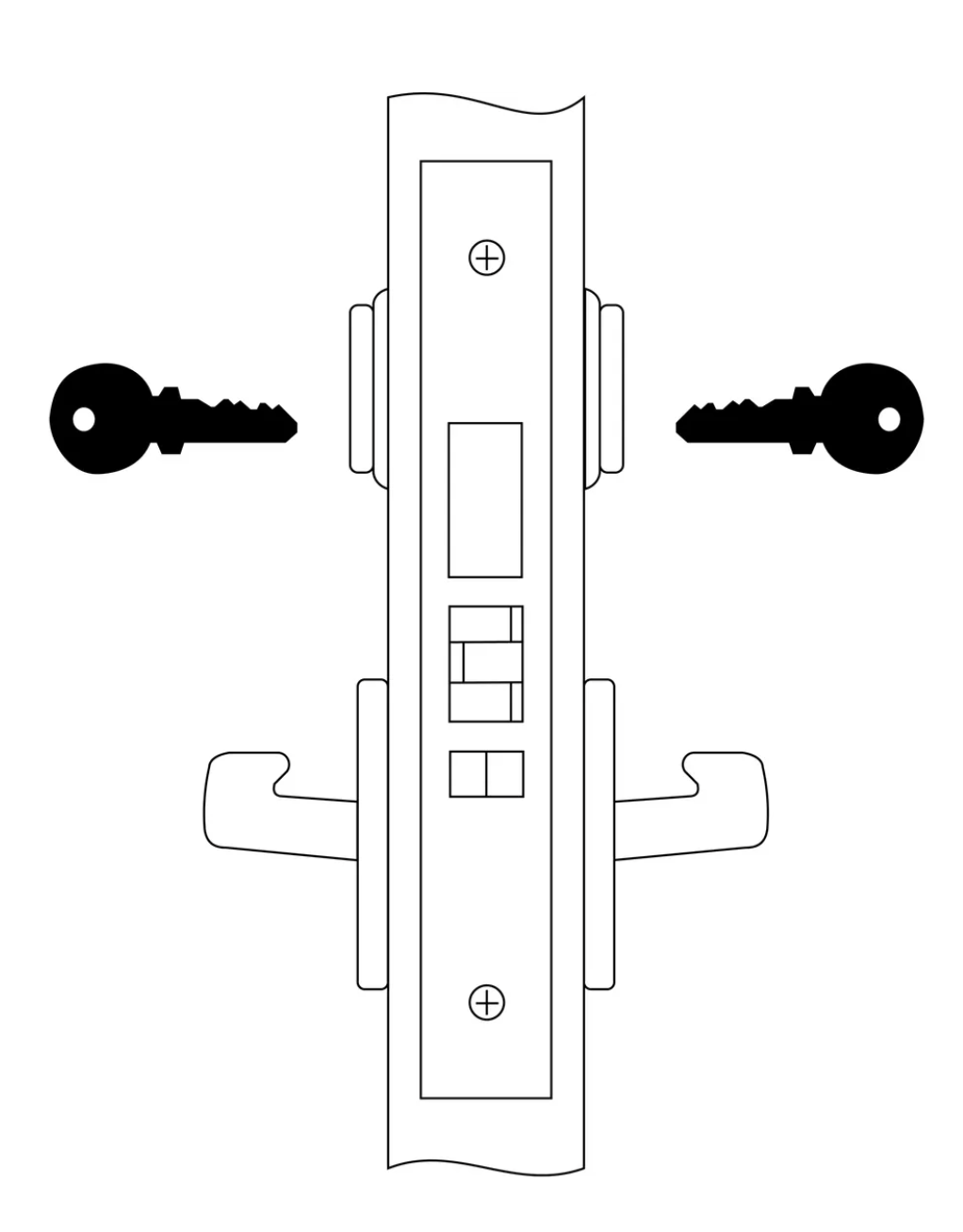 Accentra 8818-2FL Classroom Security Intruder Mortise Lock – US Lock Supply