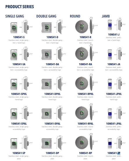 BEA 10MS41 - Stainless Steel, Touchless Actuator with Adjustable Range ...
