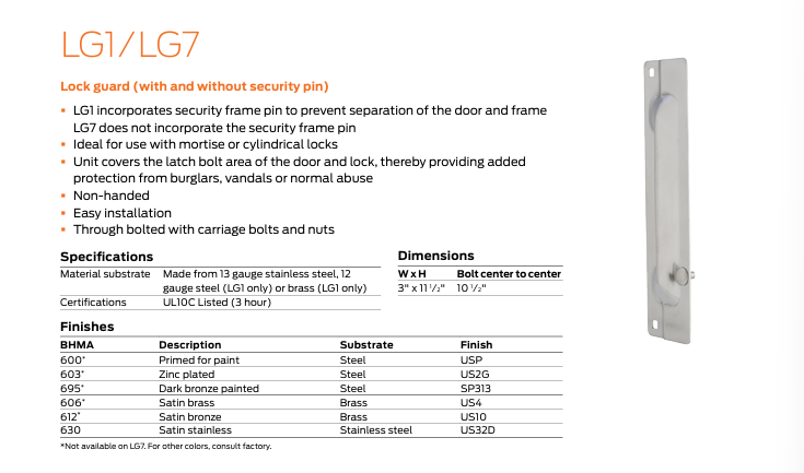 Ives - LG7 Lock Guard – US Lock Supply