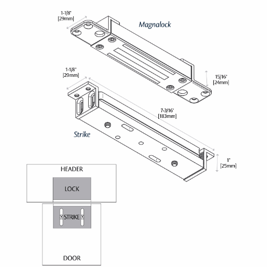 Securitron SAM2-24 Maglock — Uslocksupply.com